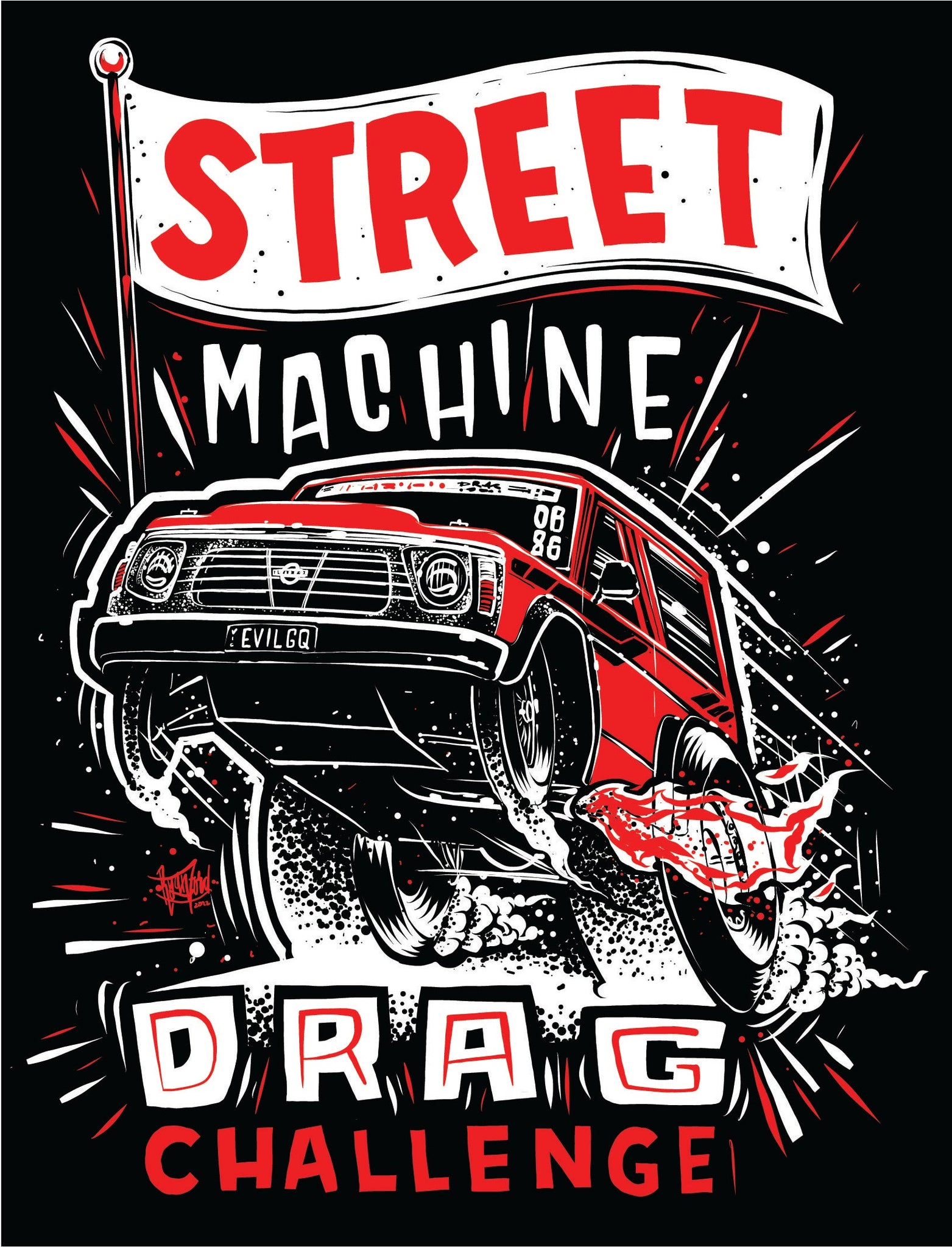Men's Street Machine Drag Challenge 2022 GQ Nissan Patrol tshirt ...