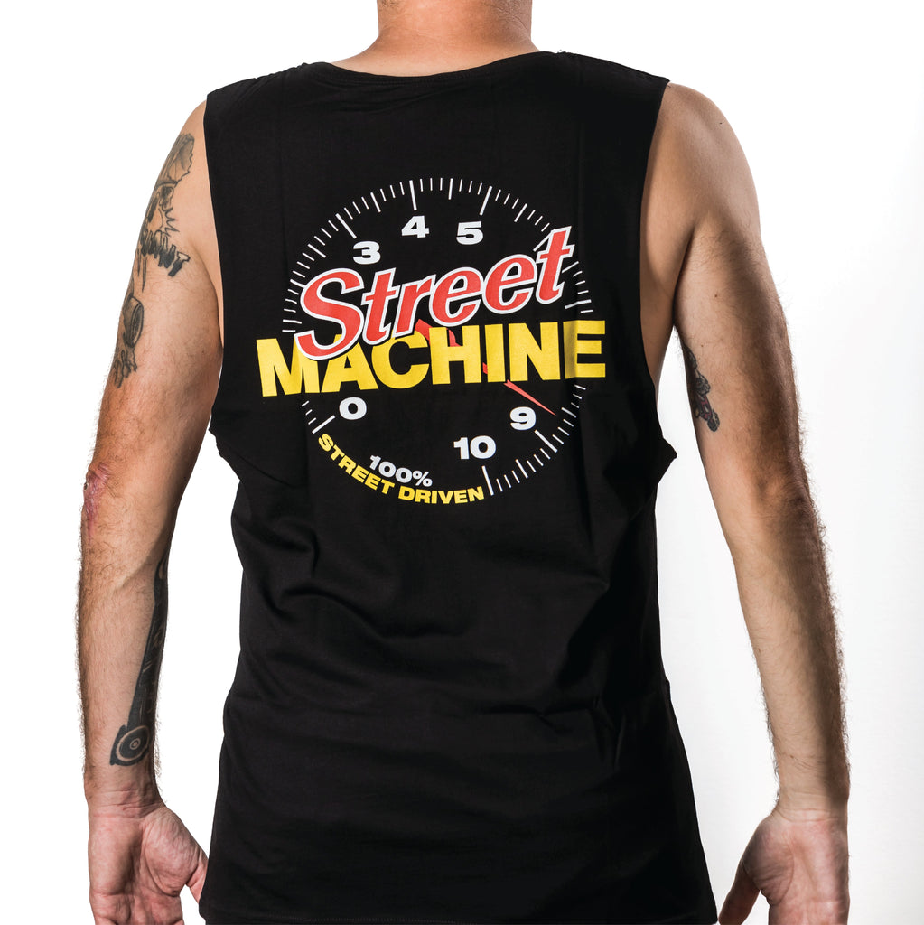 Men's Classic Tacho Tank, black – Street Machine Shop